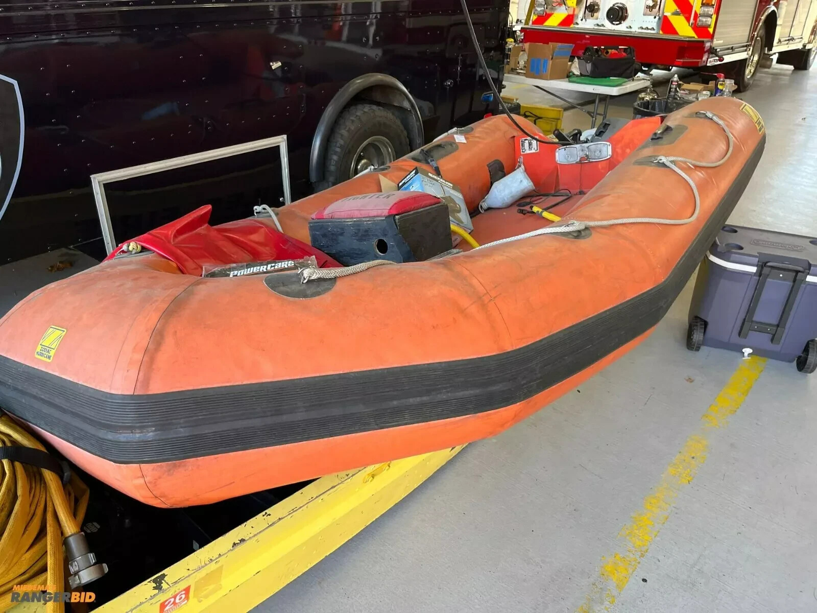 Zodiac Hurricane H380 11' Fire Rescue Boat Inflatable Rescue Fishing ...