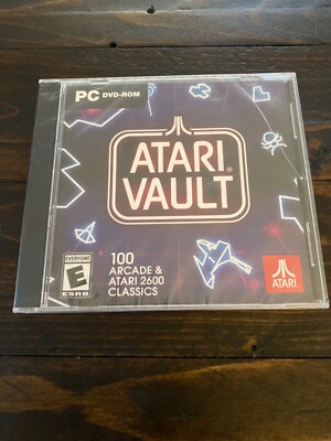 Atari Vault PC DVD ROM Game Disc with 100 Arcade & Atari 2600 Retro ...
