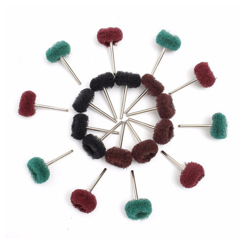 10pcs Mini Drill Abrasive Brush Nylon Buffing Polishing Wheel with 3mm ...