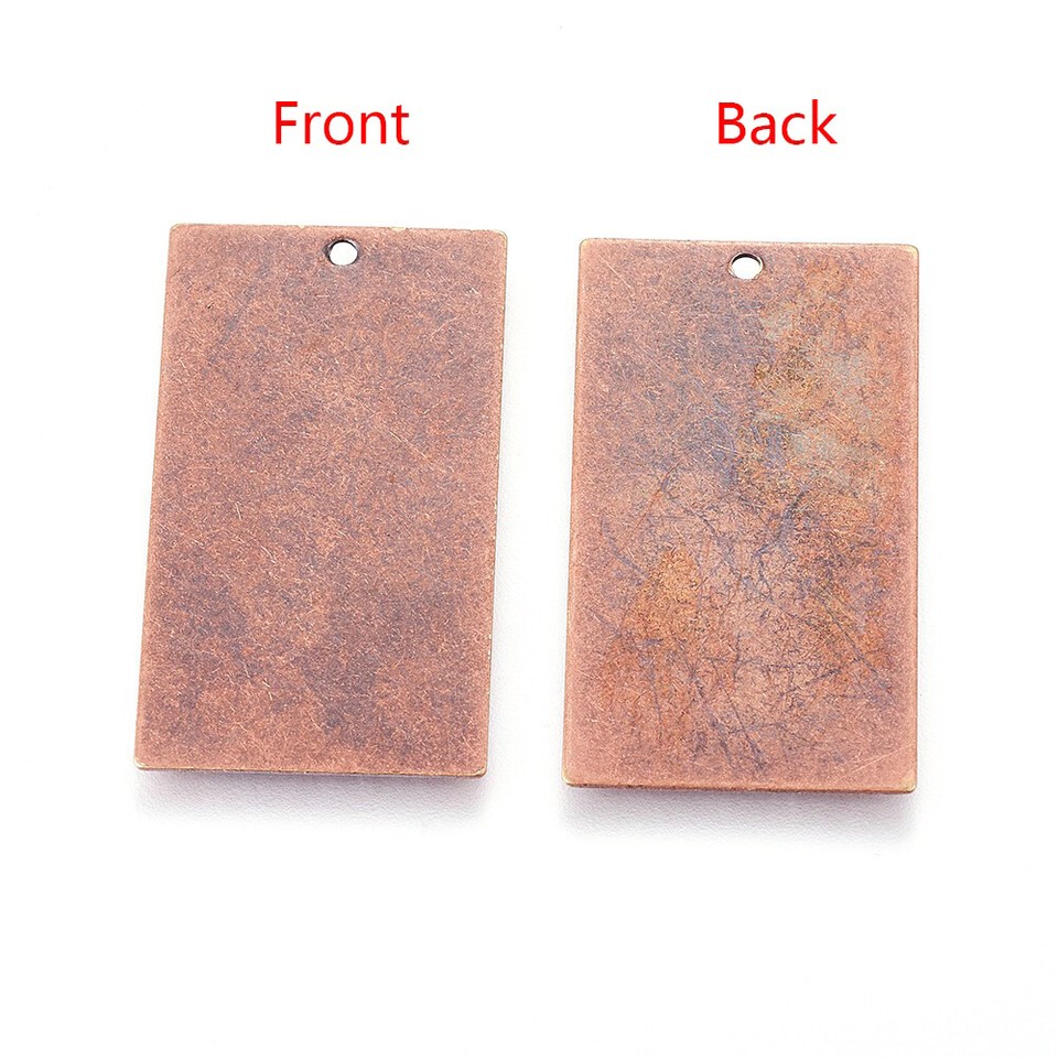 10 pcs Metal Tags Brass Blank Stamping Tag Big Pendants For DIY Jewelry ...