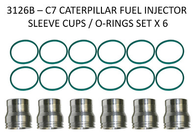 Cat 3126B - C7 Caterpillar Fuel Injector Sleeve Cup With Orings 2272911 ...