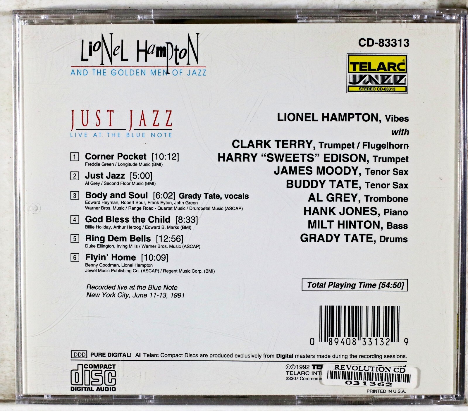 Lionel Hampton & The Golden Men Of Jazz - Just Jazz Live At The Blue ...