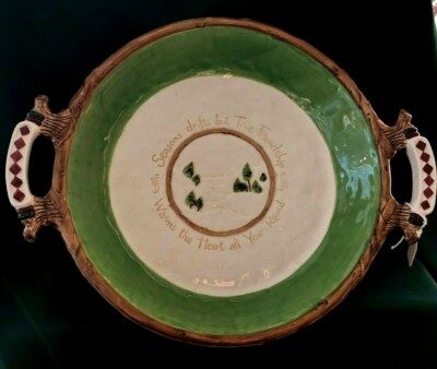 AMSCAN - SEASON'S REMEMBERED / FRIENDS CERAMIC PIE PLATE / DISH | eBay