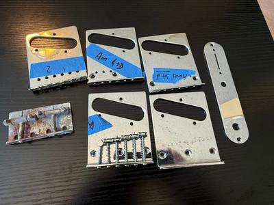 Lot # 3 Tele Bridge Plates and parts | eBay