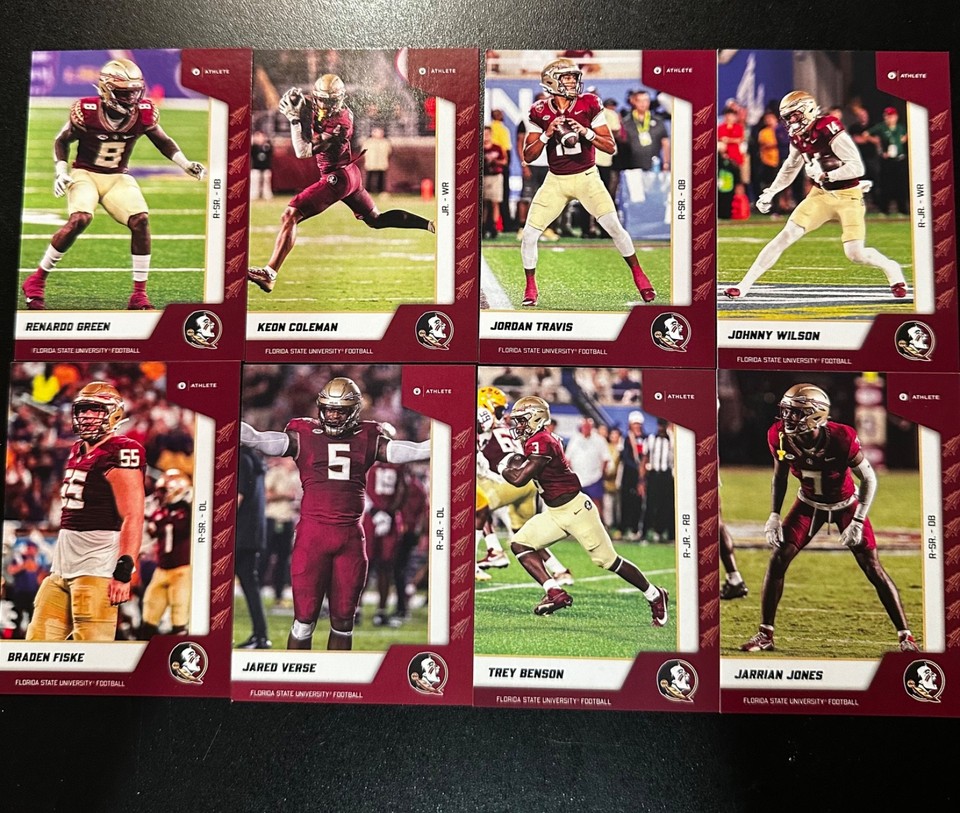 2023 Florida State FSU Football Onit Complete Set 1-70 w/ Icon Insert ...