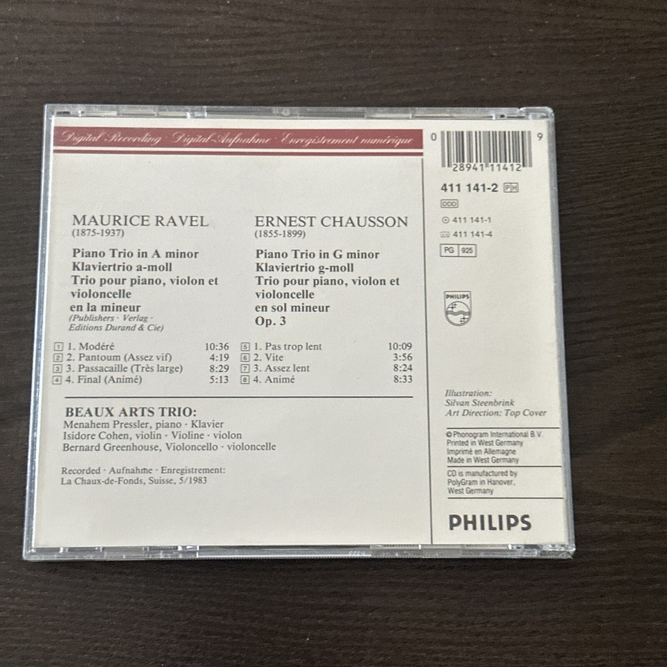 MAURICE RAVEL - Ravel & Chausson: Piano Trios - CD | eBay