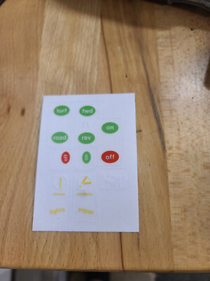 Gem Car Parts E825 Instrument Pod Decals Plus Master Disconnect Switch ...