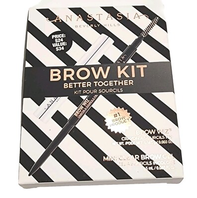 Anastasia Beverly Hills Brow Kit Better Together Kit DARK BROWN | eBay