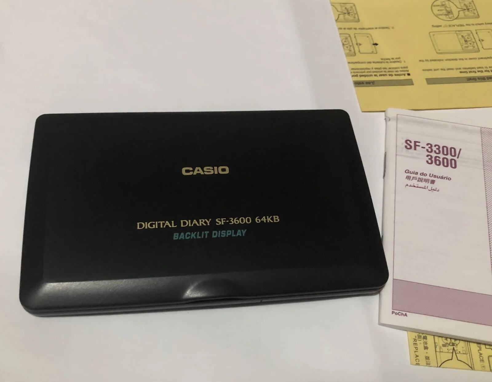 Vintage CASIO 64KB Digital Diary SF-3600BK-W | eBay