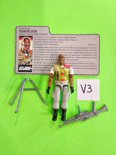 Roadblock 1986 V2 G.I. JOE COBRA Vintage 100% Complete File Card V3 | eBay