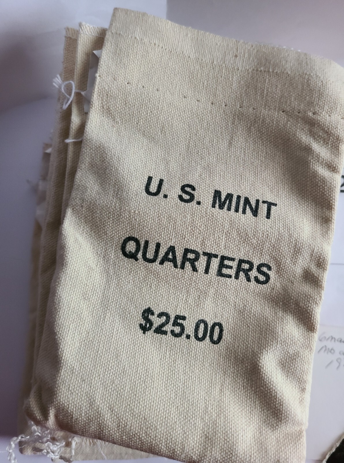 Official US Mint $25 QUARTERS Canvas Money / Coin Bag | eBay