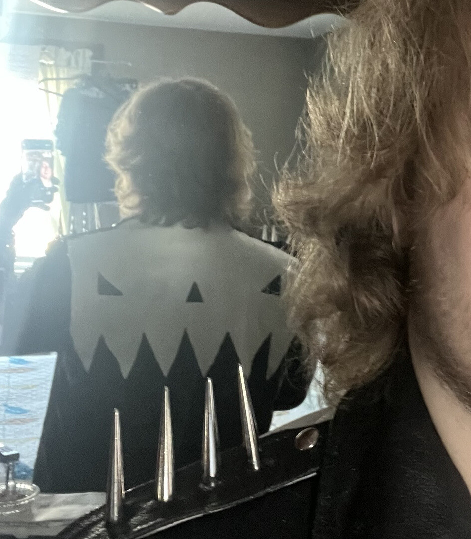Custom Painted Hook Aew Skull Leather Jacket - Gem