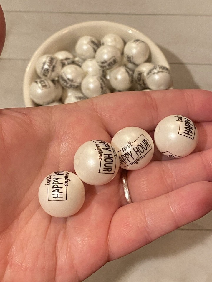 Happy Hour Beads Bubblegum Chunky Beads- Alcohol Beads- 10 Pieces | eBay