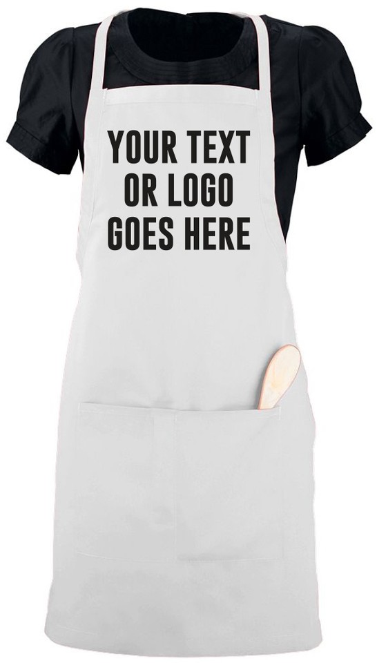 Custom Apron Personalized w/ YOUR TEXT Waiter Size (22" x 30") chef ...