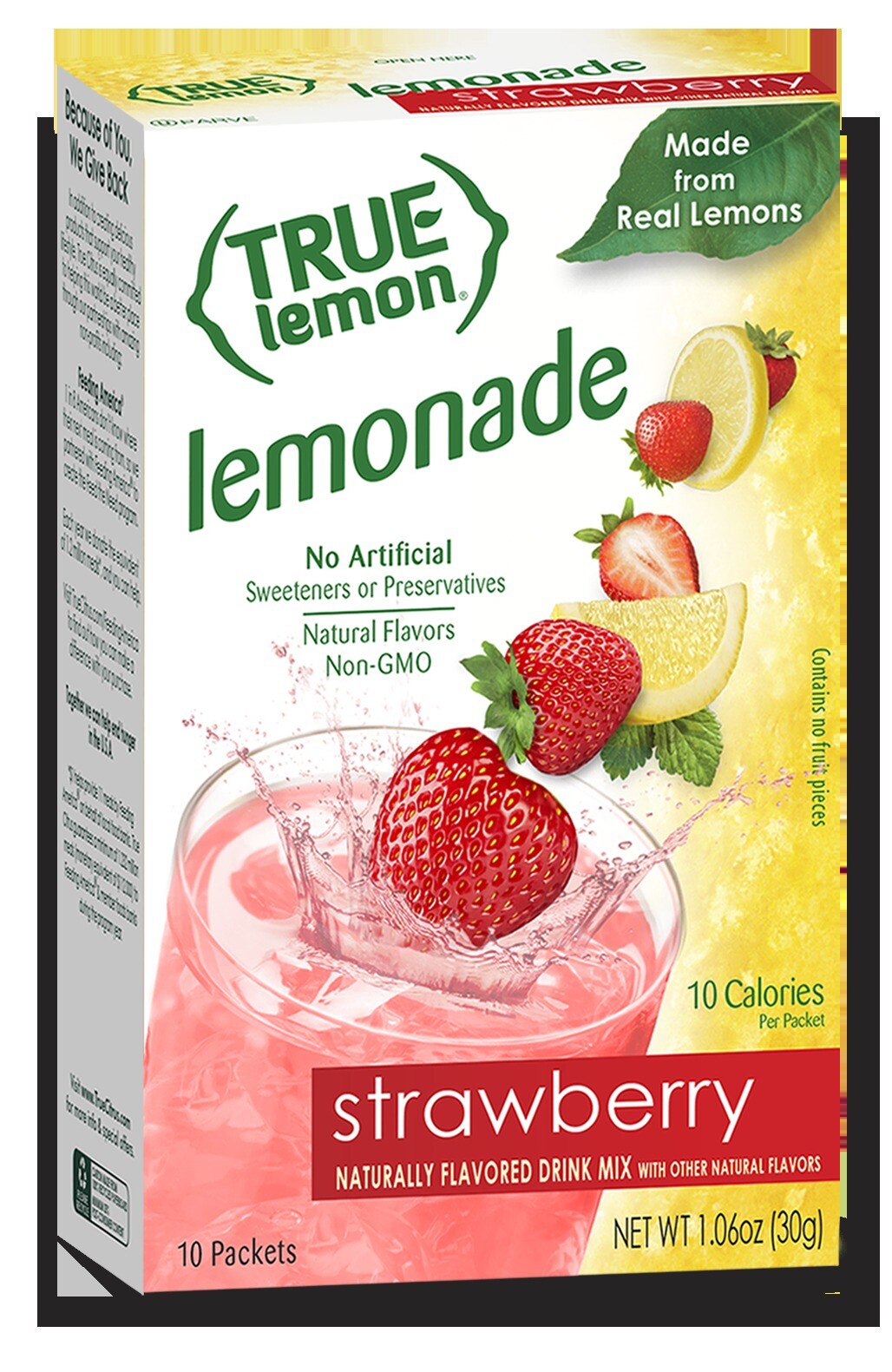 True Lemon Strawberry Lemonade Stevia Sweetened, 30 packets | eBay