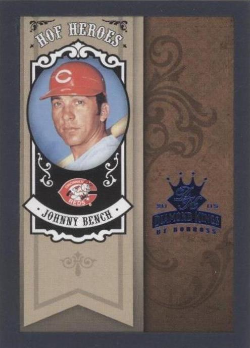 2005 Donruss Diamond Kings - Hof Heroes Johnny Bench #HH-58 Blue Framed ...