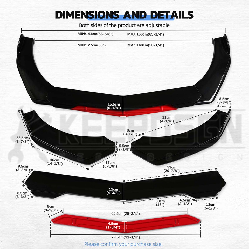 For Toyota MR2 Spyder Front Bumper Lip Splitter Side Skirts Parts Body ...