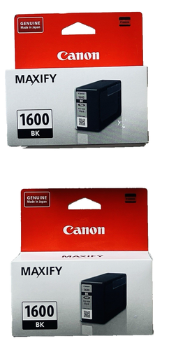 LOT OF 2 - Genuine Canon PGI-1600 Black Ink Tank Cartridge ~ NEW SEALED ...