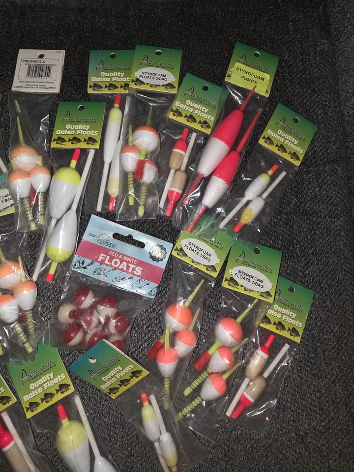 PREMIUM FISHING TACKLE QUALITY BALSA FLOATS VARIETY BULK LOT OF 23 ...