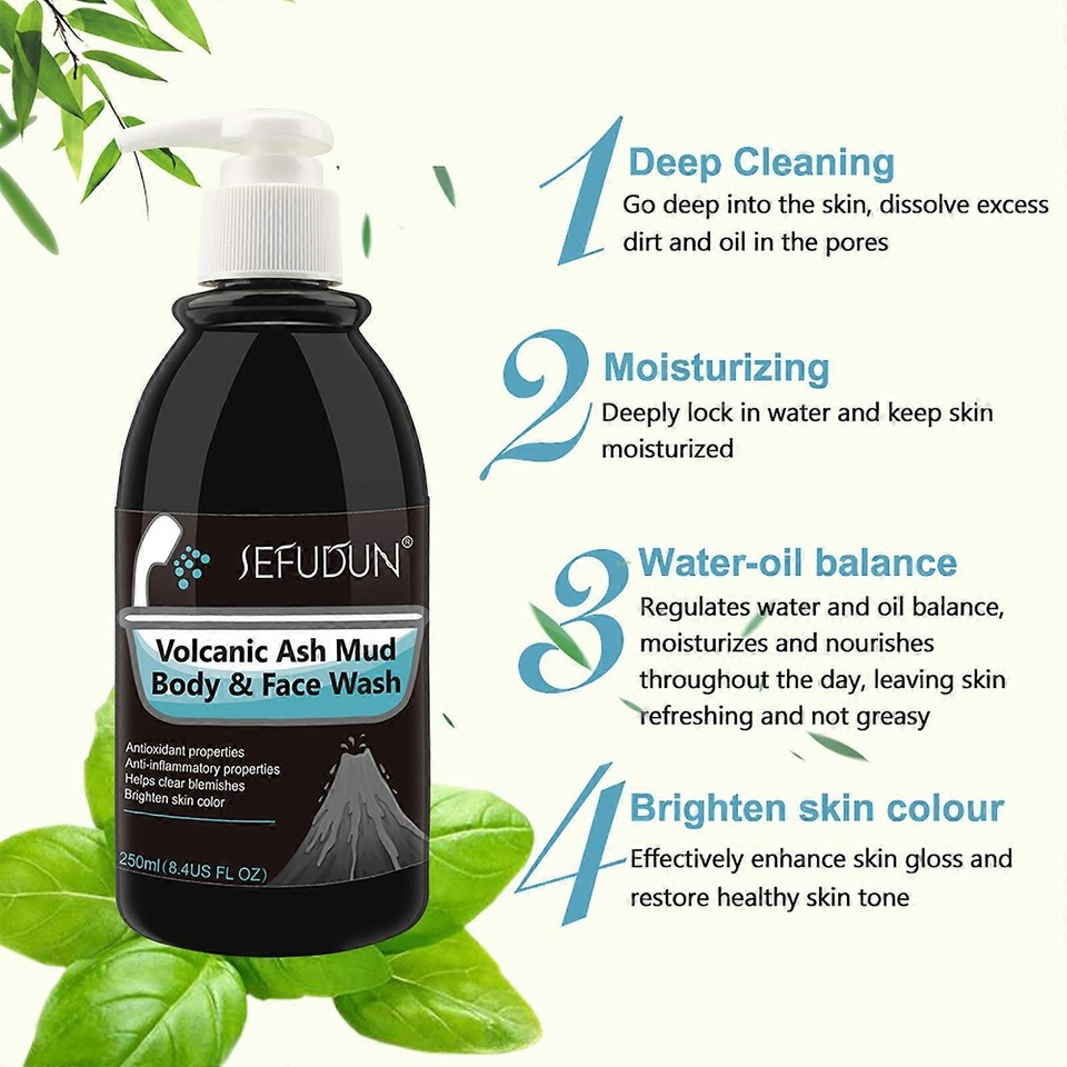 Volcanic Ash Mud Shower Gel 250ml – Oil Control, Moisturising, Long ...