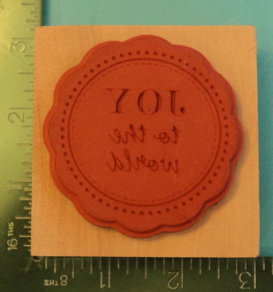 JOY TO THE WORLD Christmas Saying Rubber Stamp by ALL NIGHT MEDIA ...