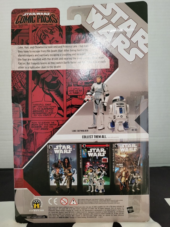Luke Skywalker Stormtrooper R2-D2 Comic Packs STAR WARS 30th WHITE ...