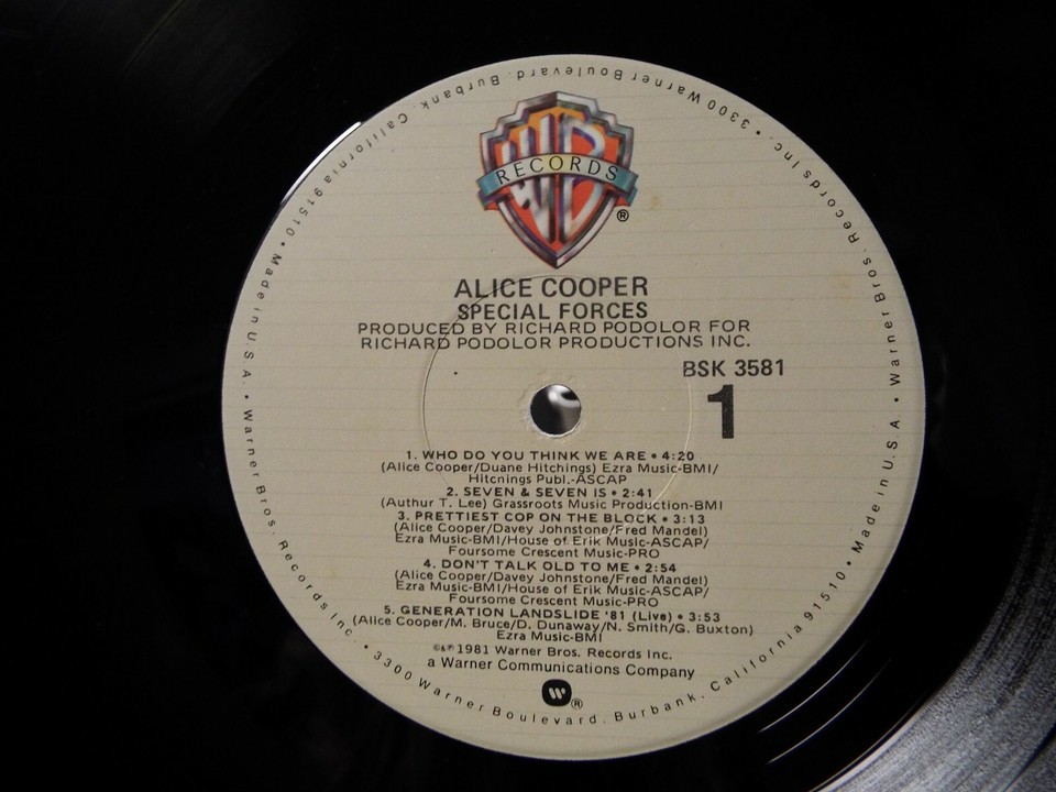 ALICE COOPER SPECIAL FORCES 1981 ROCK LP VINYL ALBUM | eBay