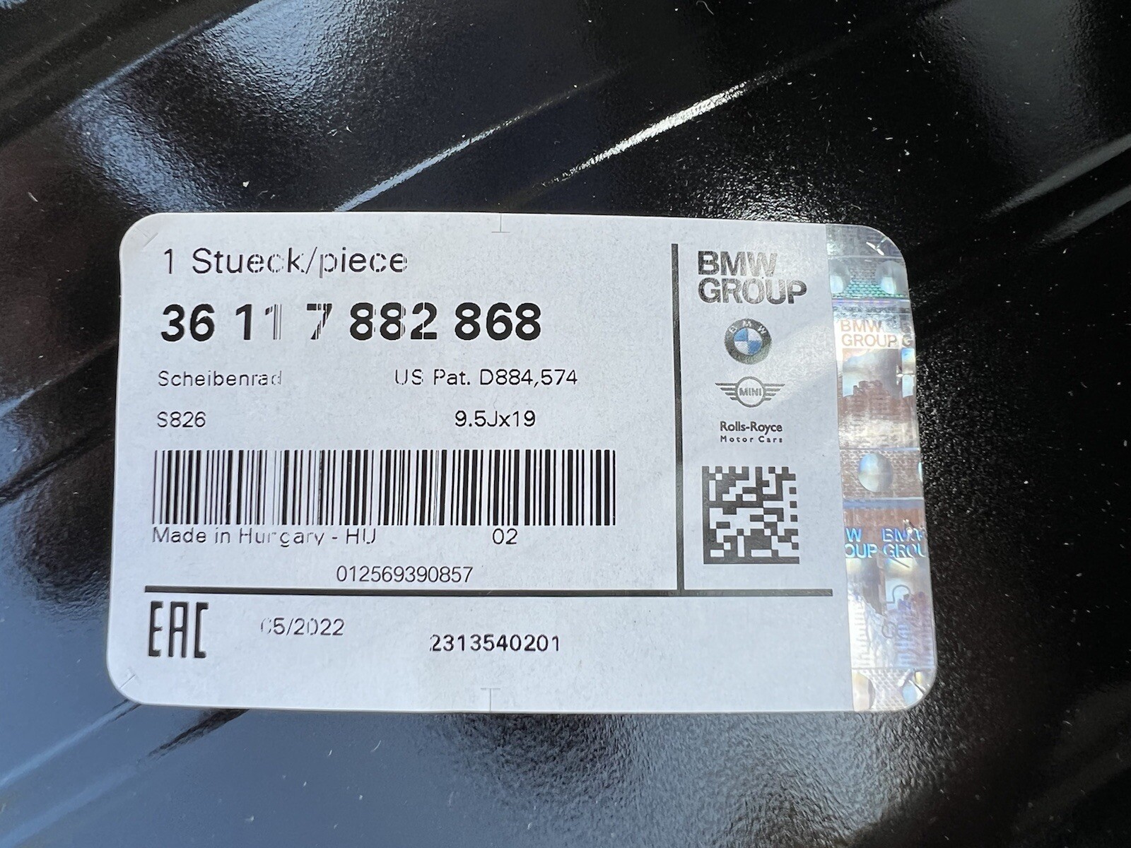 Set of FOUR BRAND NEW GENUINE OEM BMW G80 M3 G82 G83 M4 Black 826M ...