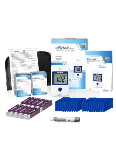 Diabetes Test Kit Blood Sugar Glucose Monitor Meter 206 Pcs Strip ...