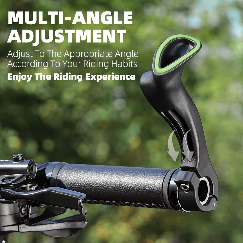 MTB Bike Handlebar Bar Ends Ergonomic Extended Bicycle Bar Ends Black a ...