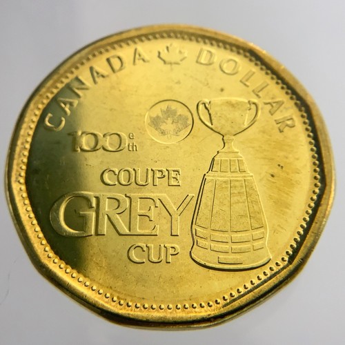 2012 Canada One 1 Dollar Loonie 100th Grey Cup KM# 1294 Uncirculated ...