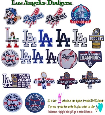 Los Angeles⚾DODGERS MLB Patches Embroidery iron,sew (From Thai by USPS ...