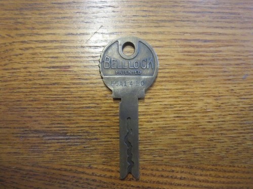 Bell Lock Brass Antique Slot Machine Key 55A 1410 | eBay