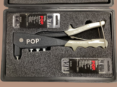 POP BLIND RIVE-TOOL & RIVET ASSORTMENT KIT. 8 ALUMINUM RIVET SIZES No ...