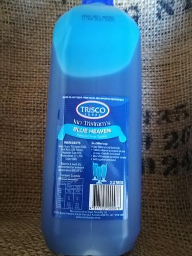 BLUE HEAVEN/ LIME TOPPING SYRUP 3L Bottle for Thick Shake Milkshakes ...