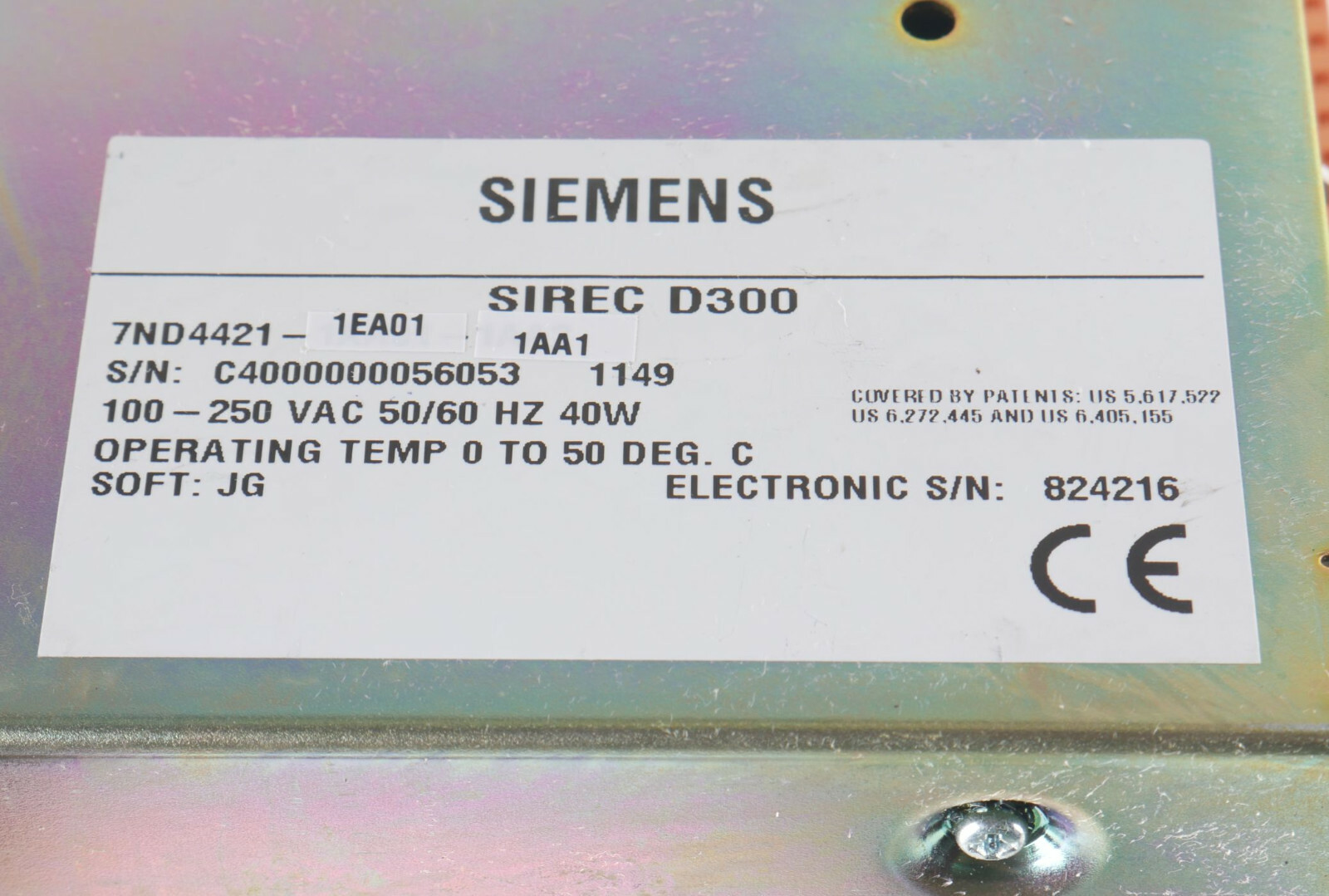 SIEMENS SIREC D300 7ND4421-1EA01-1AA1 | eBay