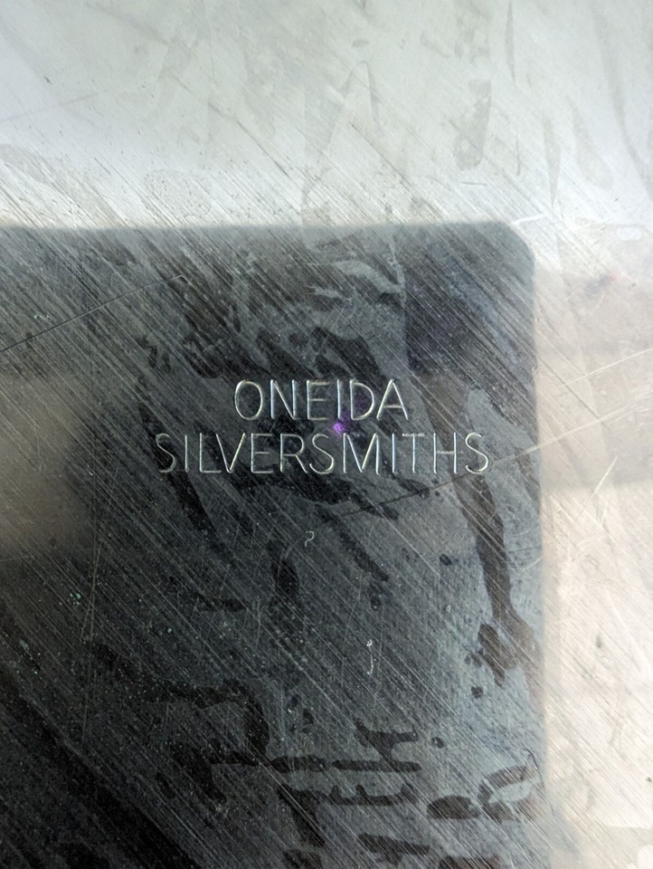 Vintage ONEIDA USA Silver Plated Round Serving Tray Platter Plate | eBay