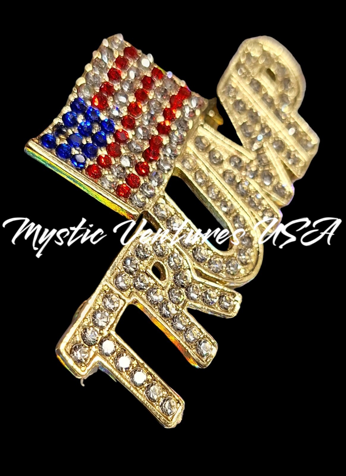 President TRUMP Brooch Pin USA American Flag Pin For Fans Gift 45-47 ...