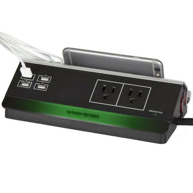 Monster Power Charging Station With 2x Outlets and 4 USB 2100 for sale ...