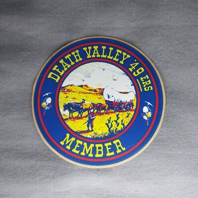 Death Valley 49ers Member Pioneers Gold Panning 3.5" Sticker Decal ...