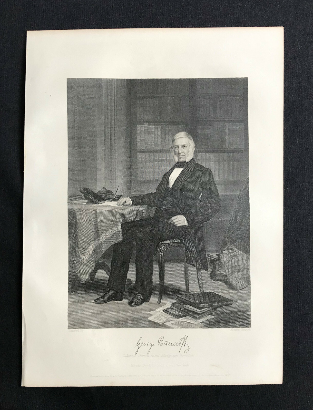 steel engraving Bancroft George Father of American History Hall of Fame ...