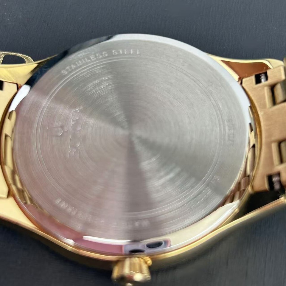 Bulova 97D108 Diamond Black Dial Gold Bracelet Classic Men's Quartz ...