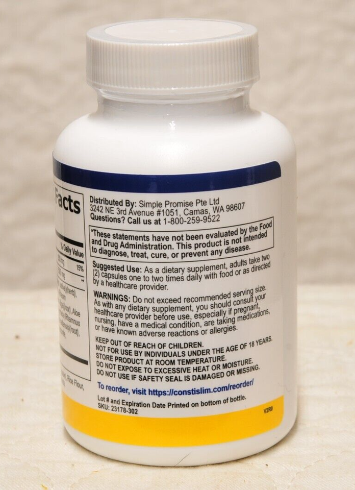 Simple Promise Consti-Slim 60 Capsules Dietary Supplement New Bottle | eBay