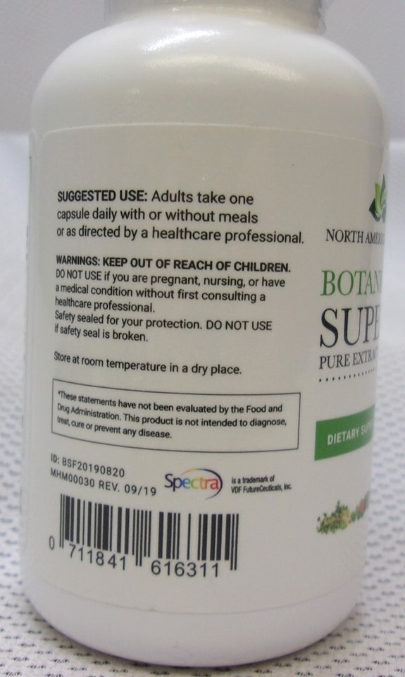 Botanic Superfoods Dietary Supplement 37 Green Vegetables, Fruits 30 ...