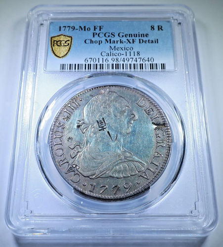 PCGS XF 1779 Mexico Silver 8 Reales Spanish Colonial Rainbow Toned ...