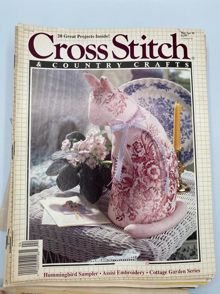 Cross Stitch & Country Crafts Magazine LOT 35 1986 thru 1996 Embroidery ...