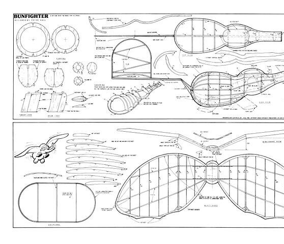 Bunfighter CO2 Elephant 20" Wingspan RC Model Airplane Short Kit Balsa ...
