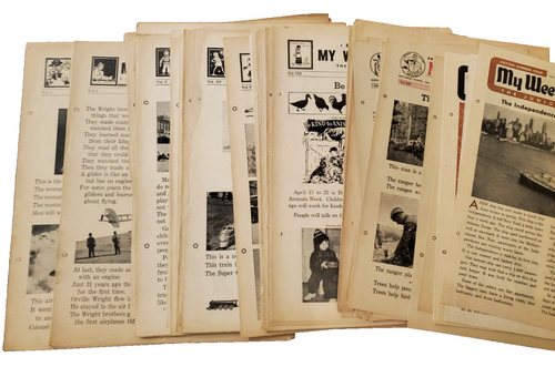 *RARE* My Weekly Reader Newspapers - lot of 50+ from 1930s 1940s 1950s ...