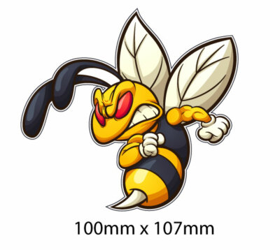 angry bee sticker funny cute bee, laptop sticker , car window | eBay
