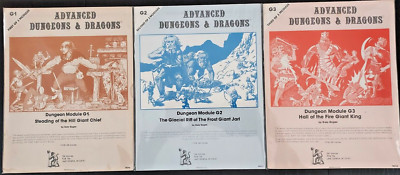 TSR AD&D Modules G1,G2,G3 - First Print - Dungeons and Dragons #9016 ...
